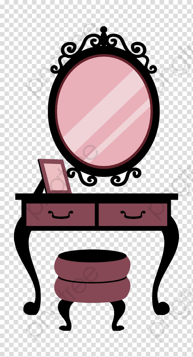 Free: Cartoon Vanity Mirror, Cartoon Clipart, Dressing Table, Mirror ...