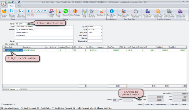 Free: Cash Sale - AutoCount Resource Center - nohat.cc