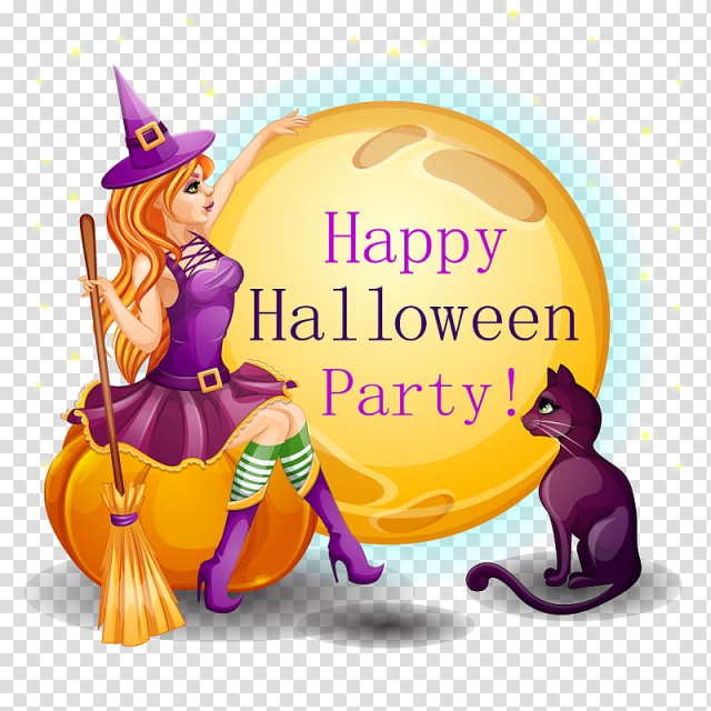 Free: Cats Moon , Witch and Cats transparent background PNG clipart ...