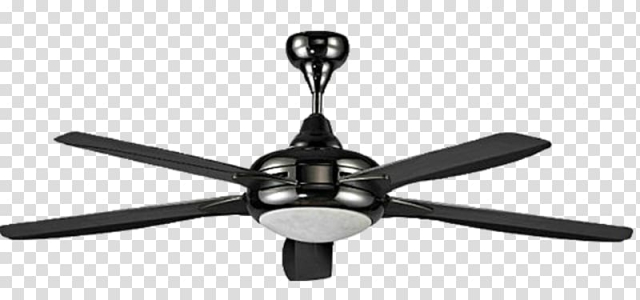 Free: Ceiling fan Light, Black large five leaf hanging fan lights ...