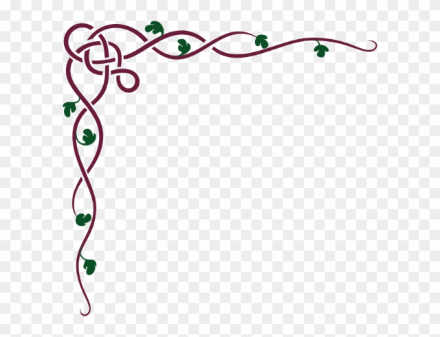 Free: Celtic Ivy Maroon Clip Art - Design For Border Line - nohat.cc