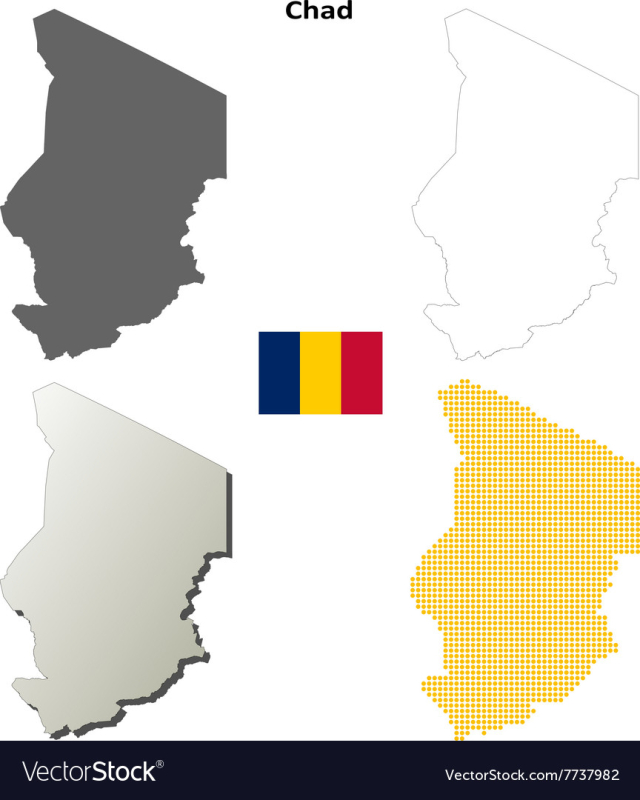 Free: Chad outline map set vector image - nohat.cc