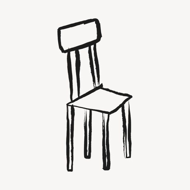 Free: Chair sticker, furniture doodle in black | Free PSD Illustration ...