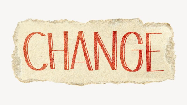 Free: Change word, torn craft paper | Free PSD - rawpixel - nohat.cc