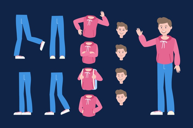 Free: Character poses pack Free Vector - nohat.cc