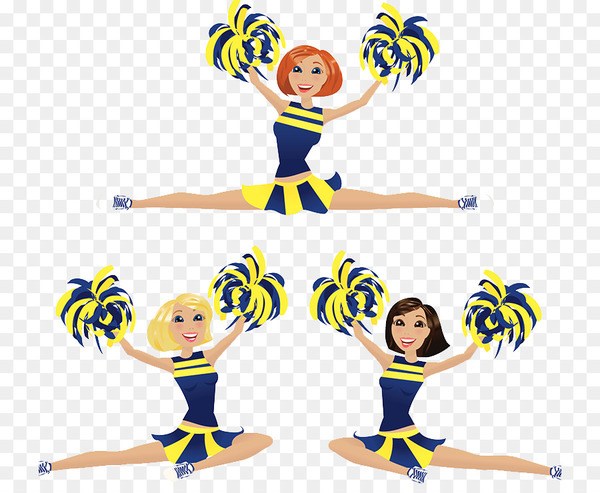 Free: Cheerleader Cheerleading Pom-pom Split Illustration - Passionate ...