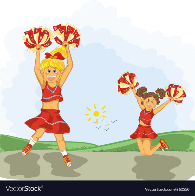 Free: Cheerleaders vector image - nohat.cc