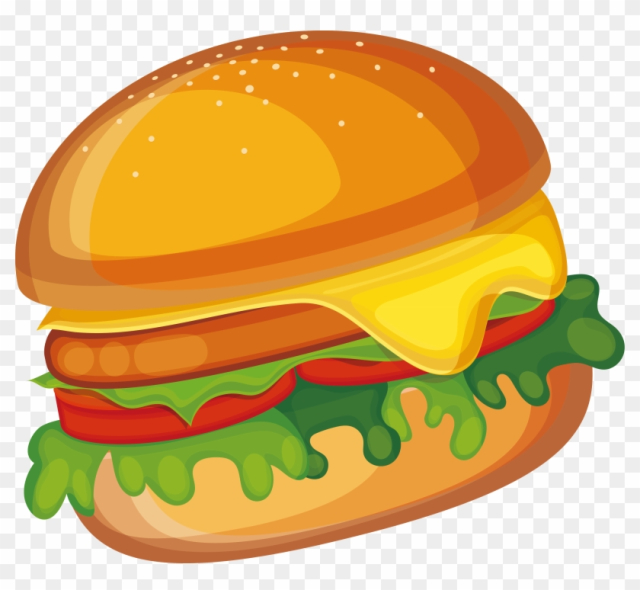 Free: Cheeseburger Hamburger Fast Food Veggie Burger Clip - Burger ...