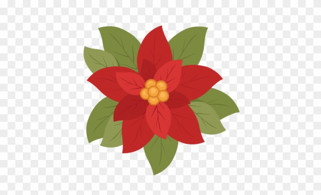 Free: Christmas Poinsettia Flower Scrapbook Clip Art Christmas ...