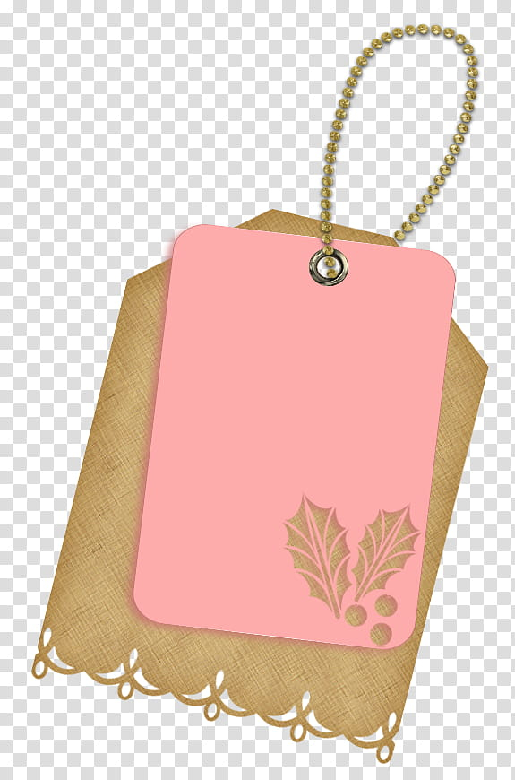 Free: Christmas tags, pink ball-chain card keychain transparent ...