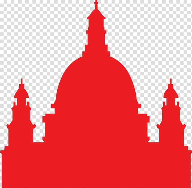 Free: Church Sticker, Red lines Church transparent background PNG ...