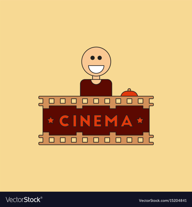 Free: Cinema ticket office in flat vector image - nohat.cc