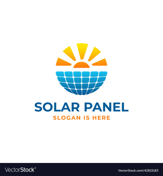 Free: circle solar panel with sun logo design - nohat.cc
