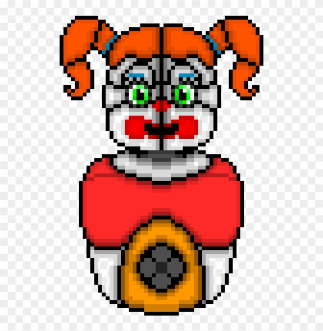 Free: Circus Baby - Circus Baby Pixel Art - nohat.cc