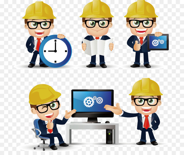 Free: Civil Engineering - Construction engineer cartoons - nohat.cc