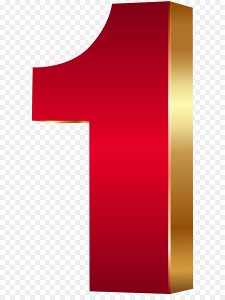 Free: Clip art - 3D Number One Red Gold PNG Clip Art Image - nohat.cc