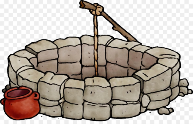 Free: clip art water well storage basket - nohat.cc