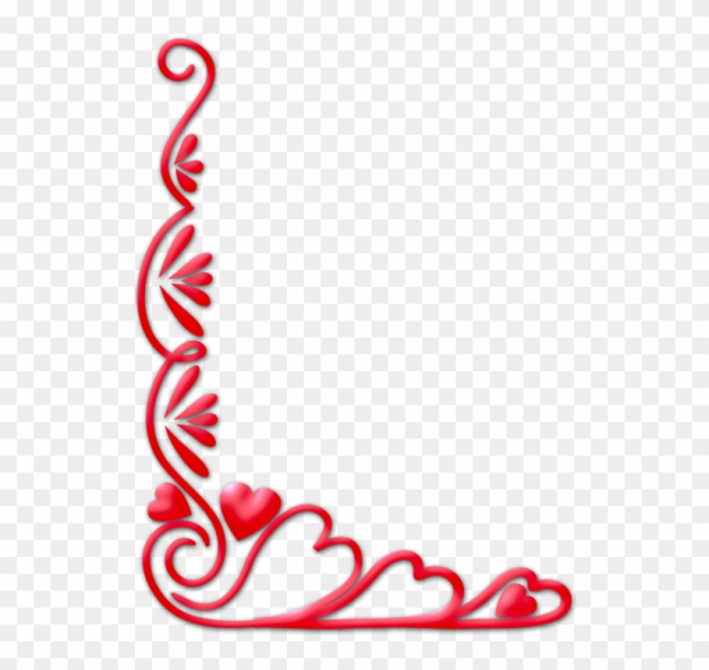 Free: Clip Arts Related To - Valentine Corner Border - nohat.cc