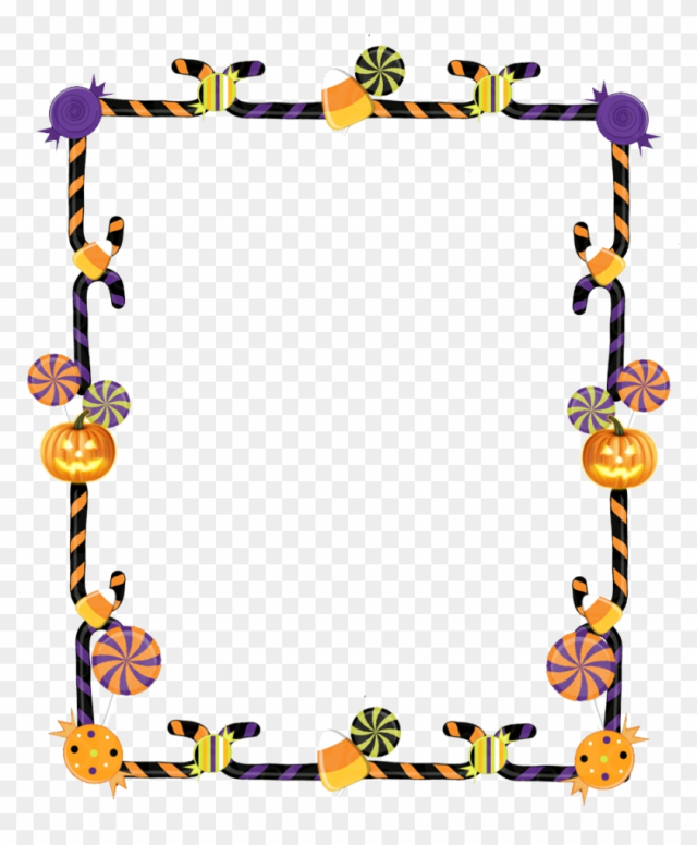 Halloween Clipart Black And White Borders