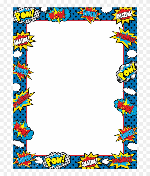 Free: Clipart Border - Superhero Name Tag - nohat.cc