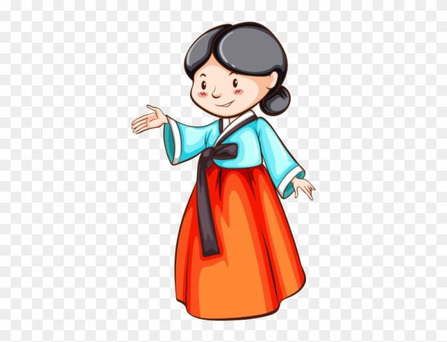 Free: Clipart Çinli Bayan - Korean People Cartoon - nohat.cc