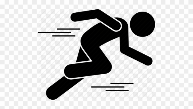 Clipart Running Man Icon Running Man Line Icon, Concept Sign, Outline