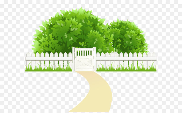 Free: Clipping path Clip art - Path with Fence and Trees Transparent ...
