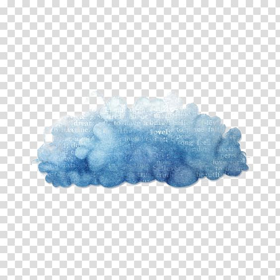 Free: Cloud Watercolor painting , Hand painted clouds material ...