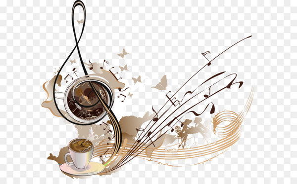 Free: Coffee Cafe Musical note Illustration - Vector coffee notes ...