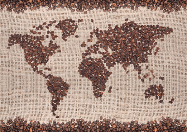 Free: Coffee map made of beans - nohat.cc