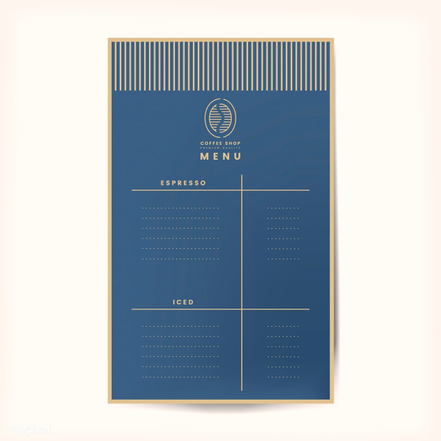 Free: Coffee menu template isolated vector | Free stock vector - 519011 ...