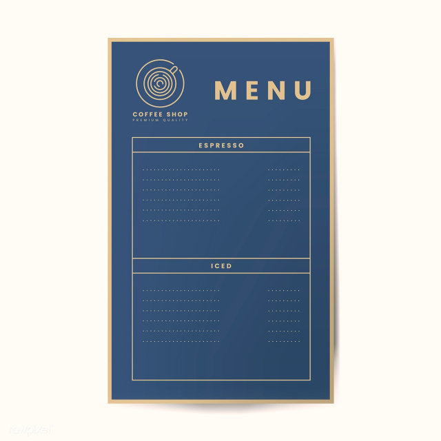 Free: Coffee menu template isolated vector | Free stock vector - 519020 ...