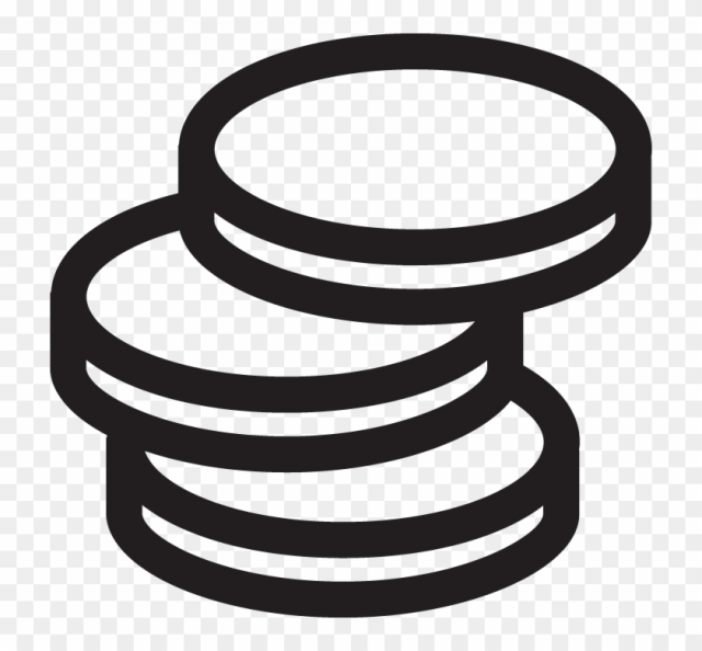 Free: Coin Icon - Coins Black Png - nohat.cc