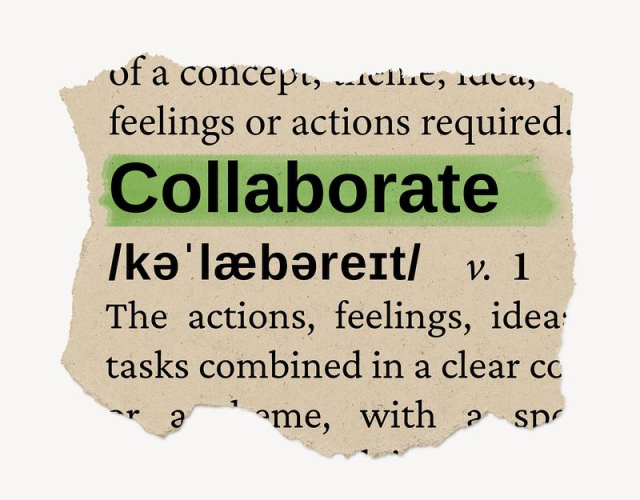 Free: Collaborate ripped dictionary, editable word | Free PSD ...