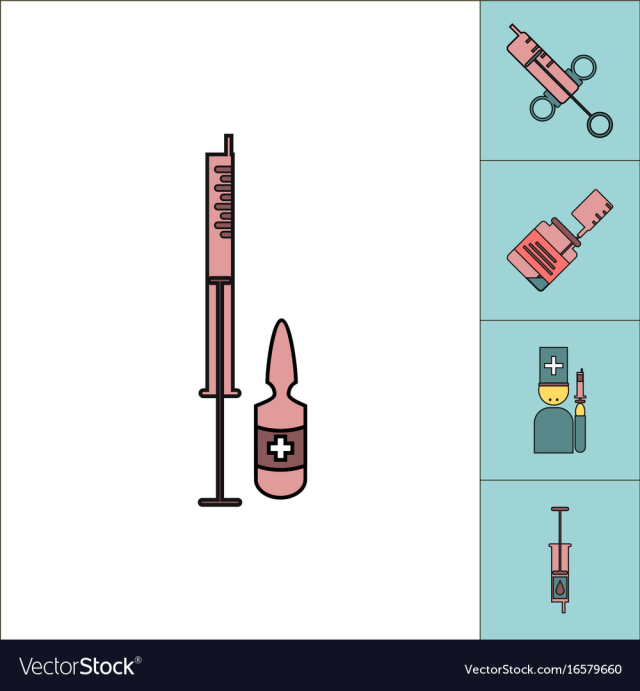 Free: Collection of icons and medical syringes vector image - nohat.cc