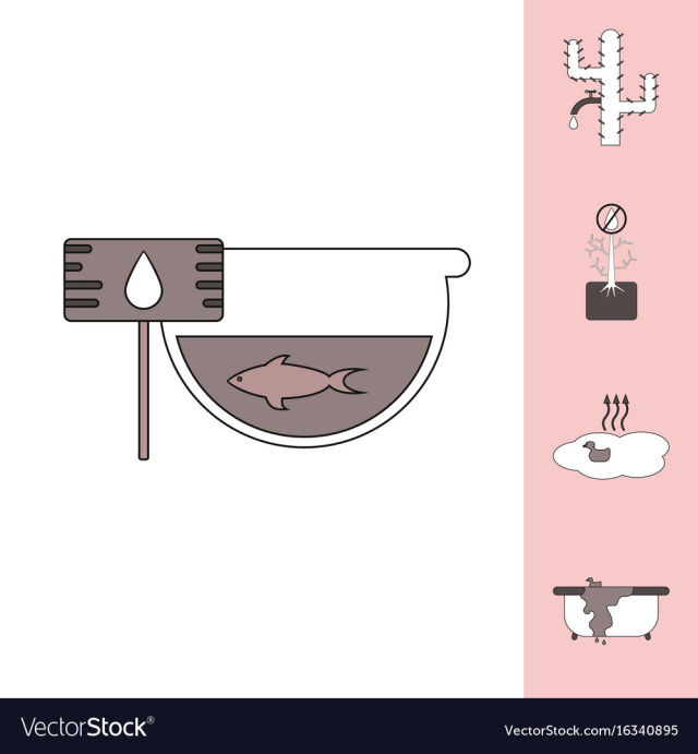 Free: Collection of icons and water scarcity vector image - nohat.cc