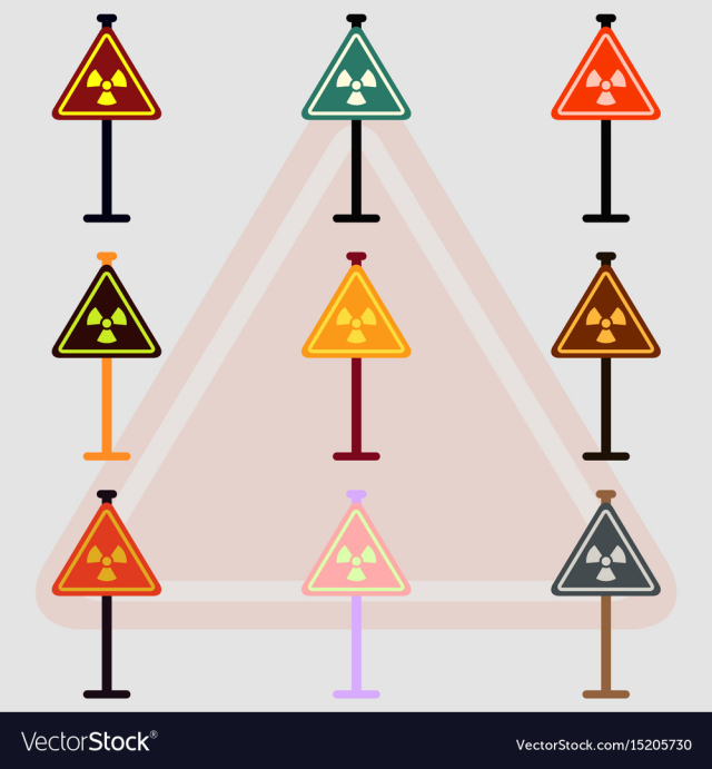 Free: Collection of road signs with an radioactive vector image - nohat.cc