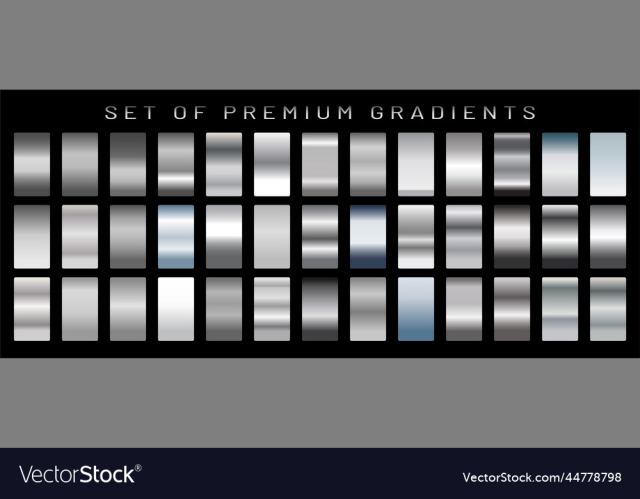 Free: collection of silver chrome metallic gradient - nohat.cc