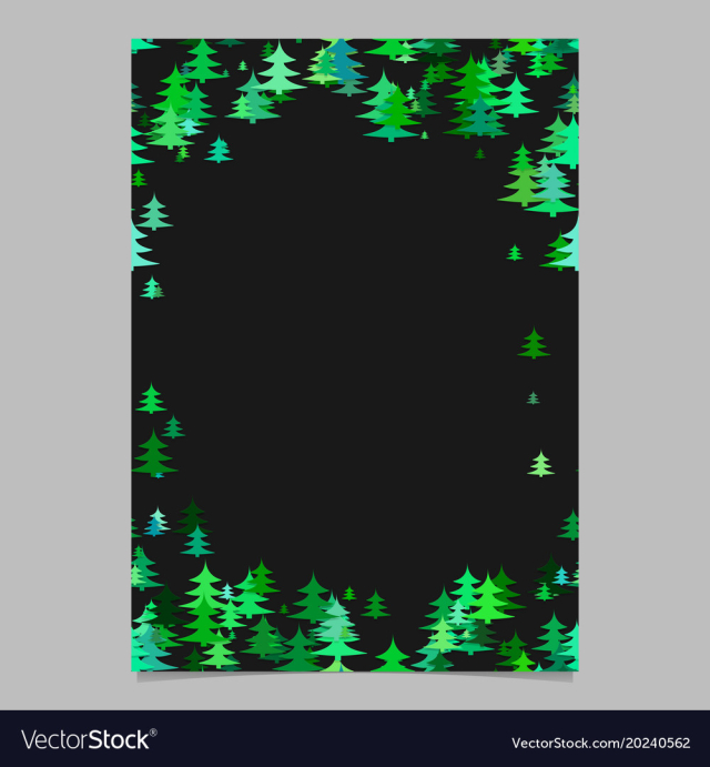 Free: Color christmas pine tree flyer template - blank vector image ...