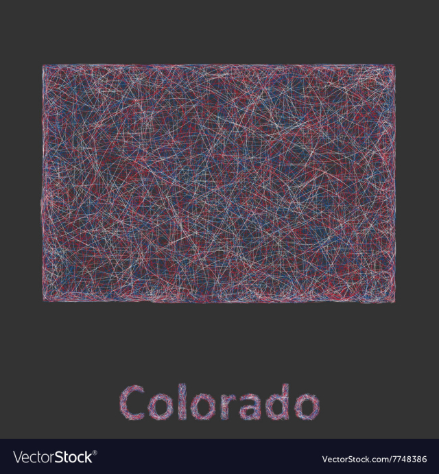 Free: Colorado line art map vector image - nohat.cc