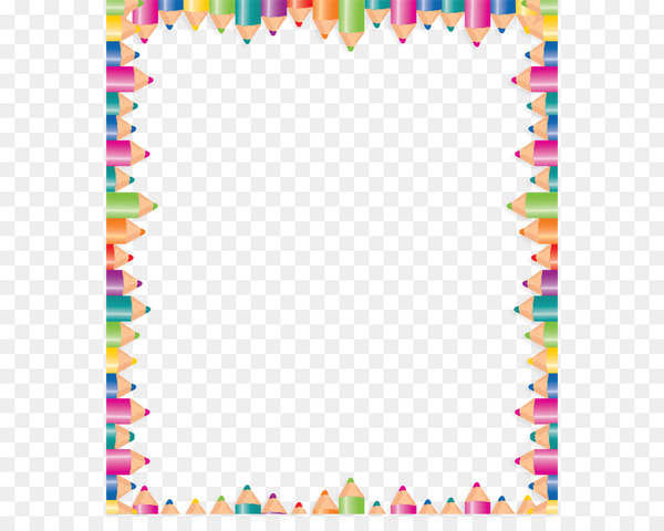 Free: Colored pencil Drawing Clip art - Color pencil border - nohat.cc