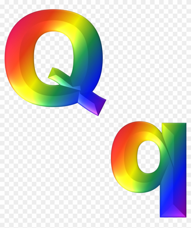 Free: Colorful Big And Small Q Letters Of The Alphabet Clipart ...