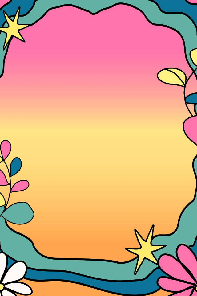 Free: Colorful flowery frame, botanical illustration | Free Vector ...