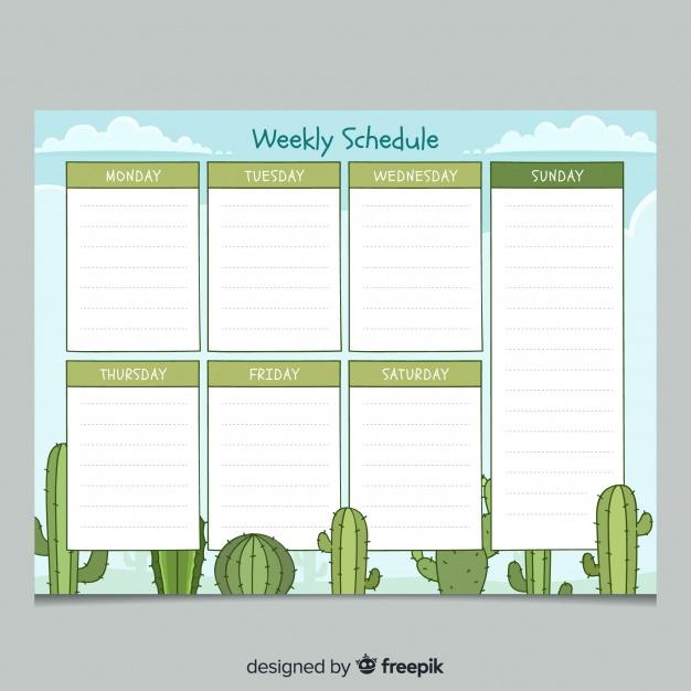 Free: Colorful hand drawn weekly planner template - nohat.cc