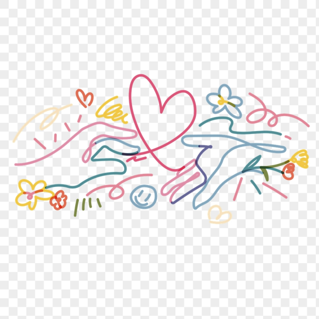 Free: Colorful hands png line clipart, | Free PNG - rawpixel - nohat.cc