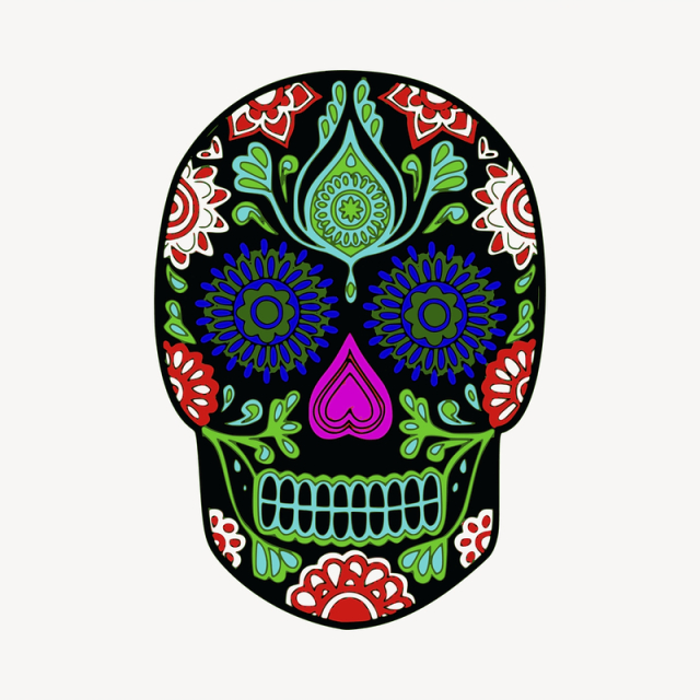 Free: Colorful skull collage element illustration | Free Vector ...