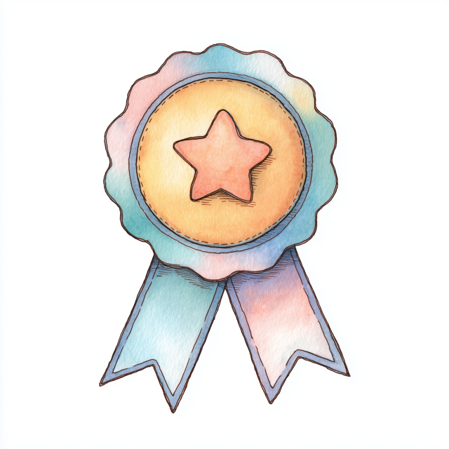 Free: Colorful Star Award Ribbon - nohat.cc
