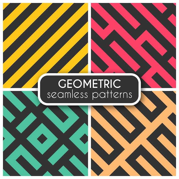 Free: Coloured geometric seamless patterns - nohat.cc