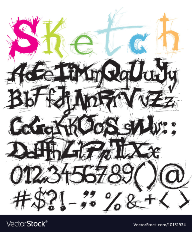 Free: Complete font set vector image - nohat.cc