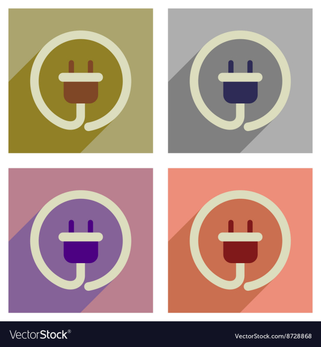 Free: Concept of flat icons with long shadow power vector image - nohat.cc